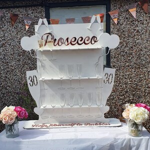 Prosecco Wall, Bubbly Wall, Wooden Drinks Wall, With Rose Gold, Bronze ...