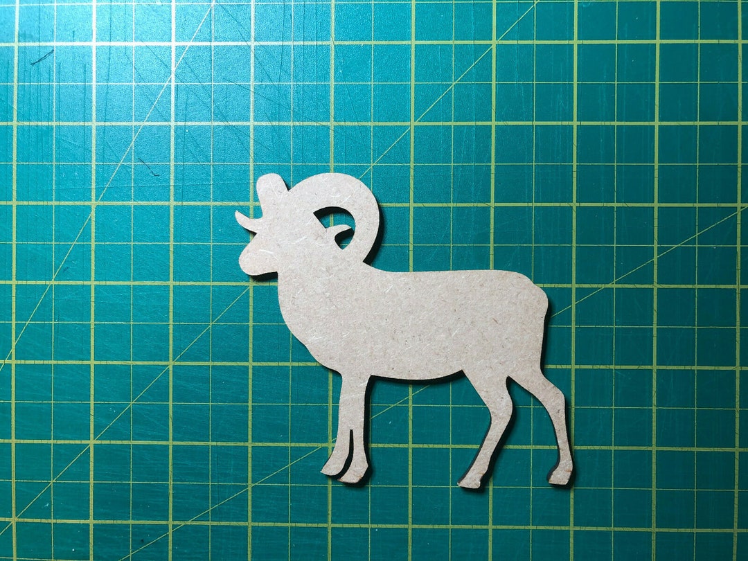 Wooden Ram, MDF Ram, Laser Cut Animals, Wooden Cutout, Embellishment ...