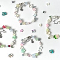 Dreamy Matching Beaded Bracelets. Y2K Beads,handmade,fairy,stars,hearts,simple Charms Bracelet ...