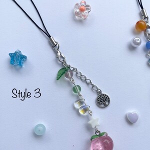 Colorful Shiny Flowers Inspired Y2k Beaded Phone Strap, Phone Chain, Phone Charm, Cottagecore ...