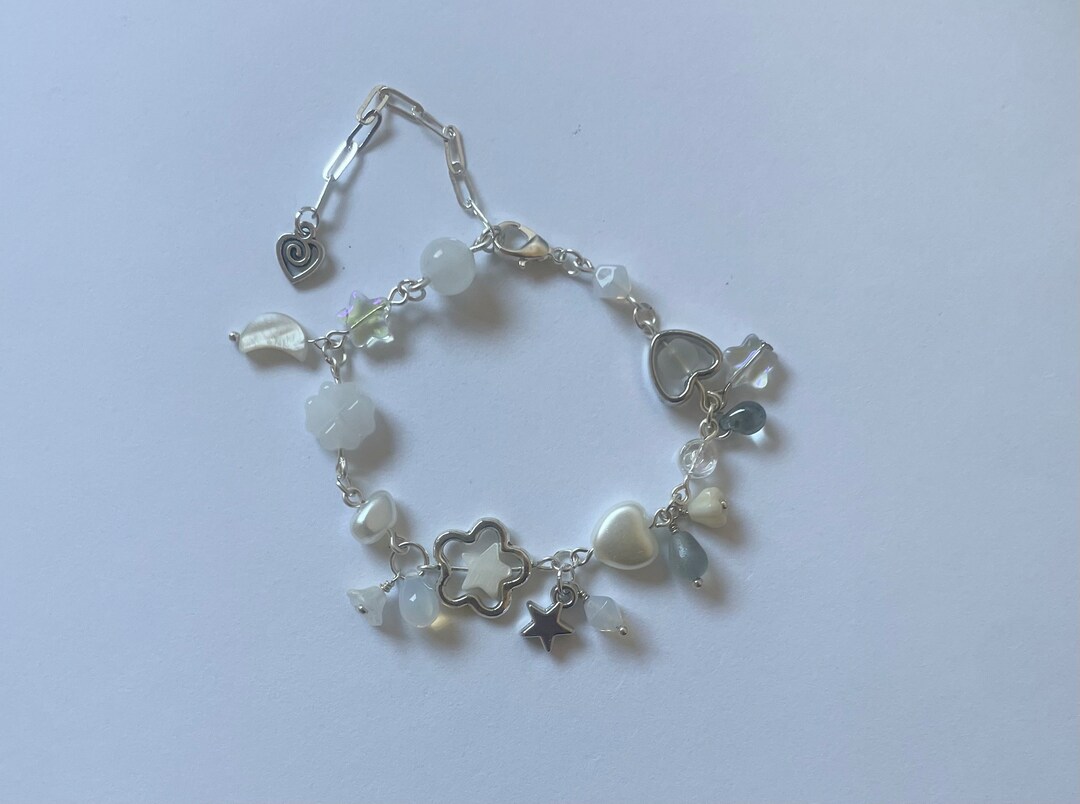 Princess Beaded Bracelet. Glass Beads,y2k Beads, Fairy,stars,hearts ...