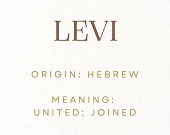 Levi Baby Name Meaning Baby Names Nursery Sign Boy Names Printables ...