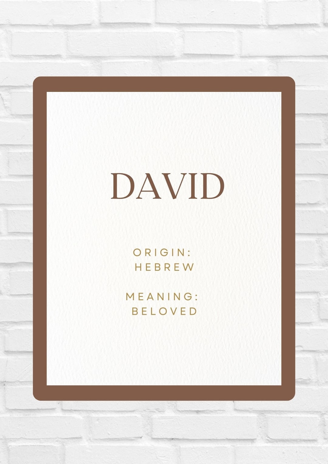 David Baby Name Meaning Printable Baby Names Nursery Sign Boy Names ...