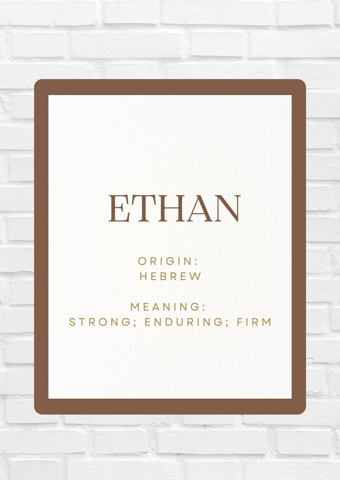Ethan Baby Name Meaning Printable Baby Names Nursery Sign Boy Names ...