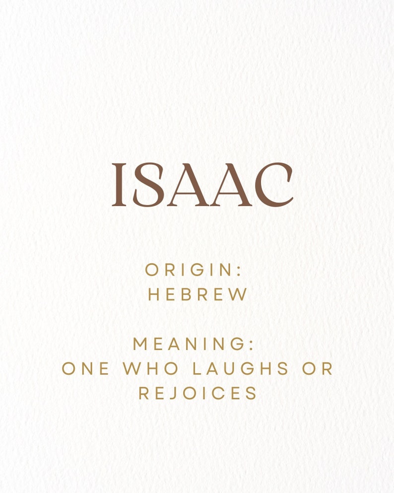 Isaac Baby Name Meaning Printable Nursery Sign Boy Names Instant ...