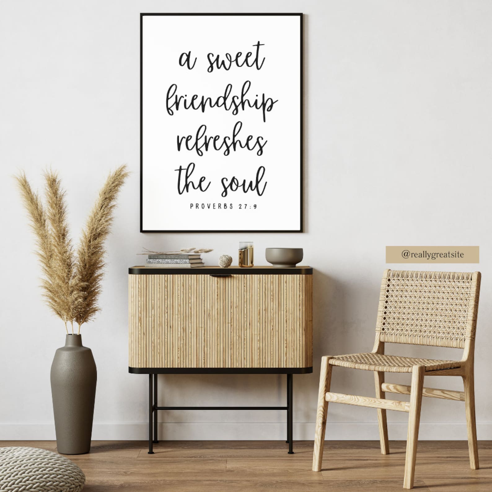 A Sweet Friendship Refreshes the Soul, Christian Decor, Bible Verses ...