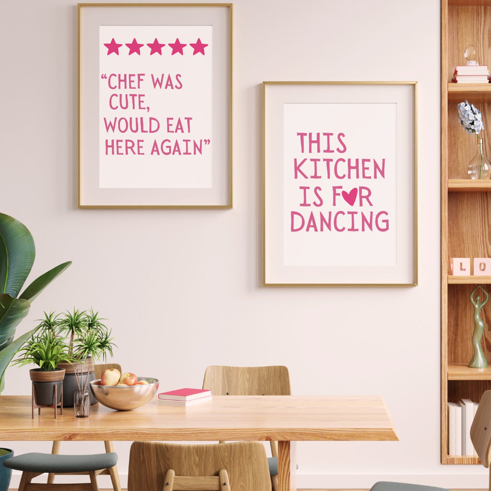 Kitchen Decor Aesthetic Cute Kitchen Wall Art Print Minimalist Trendy ...