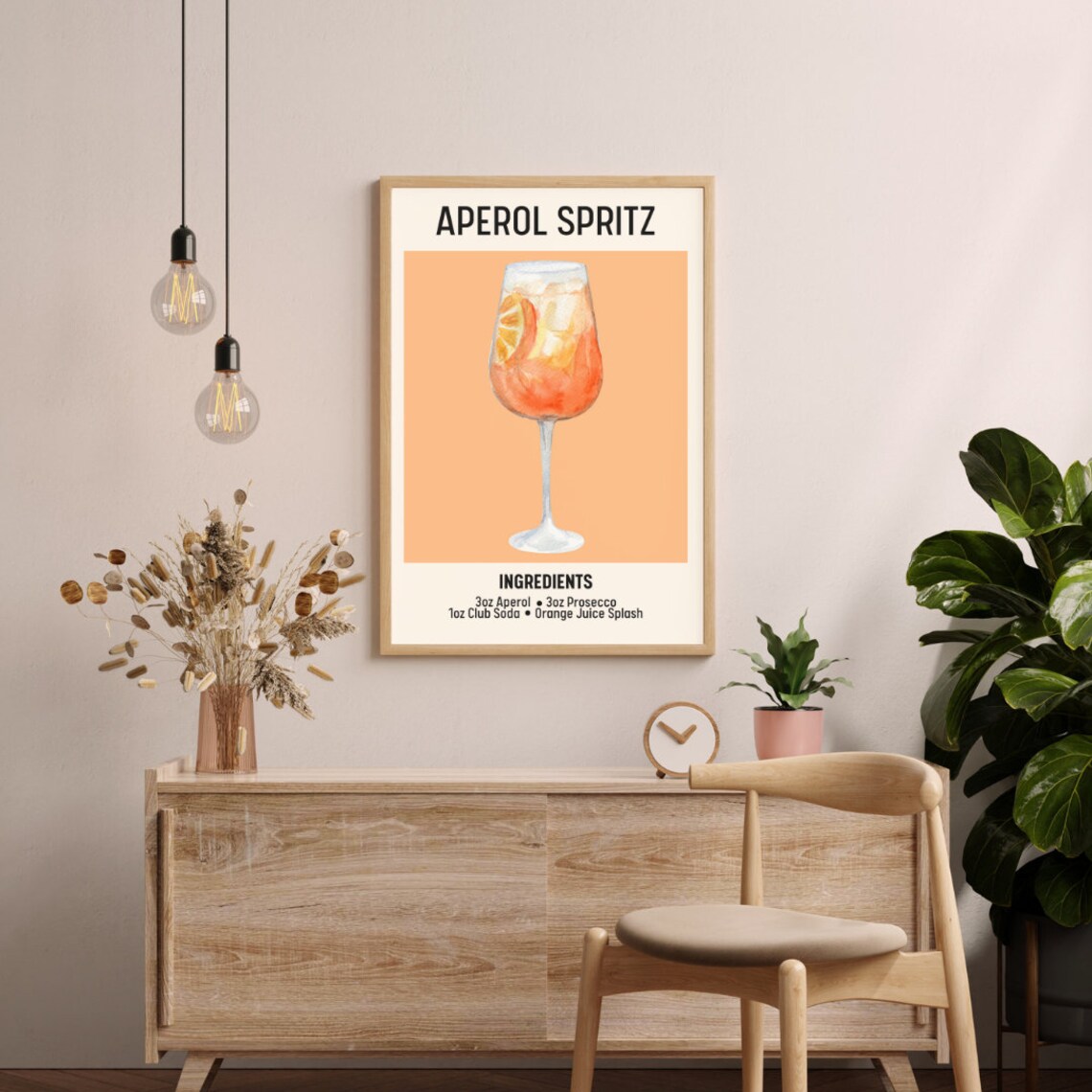 Aperol Spritz Art Print Bar Car Decor Vintage Liquor Poster Wall Art ...