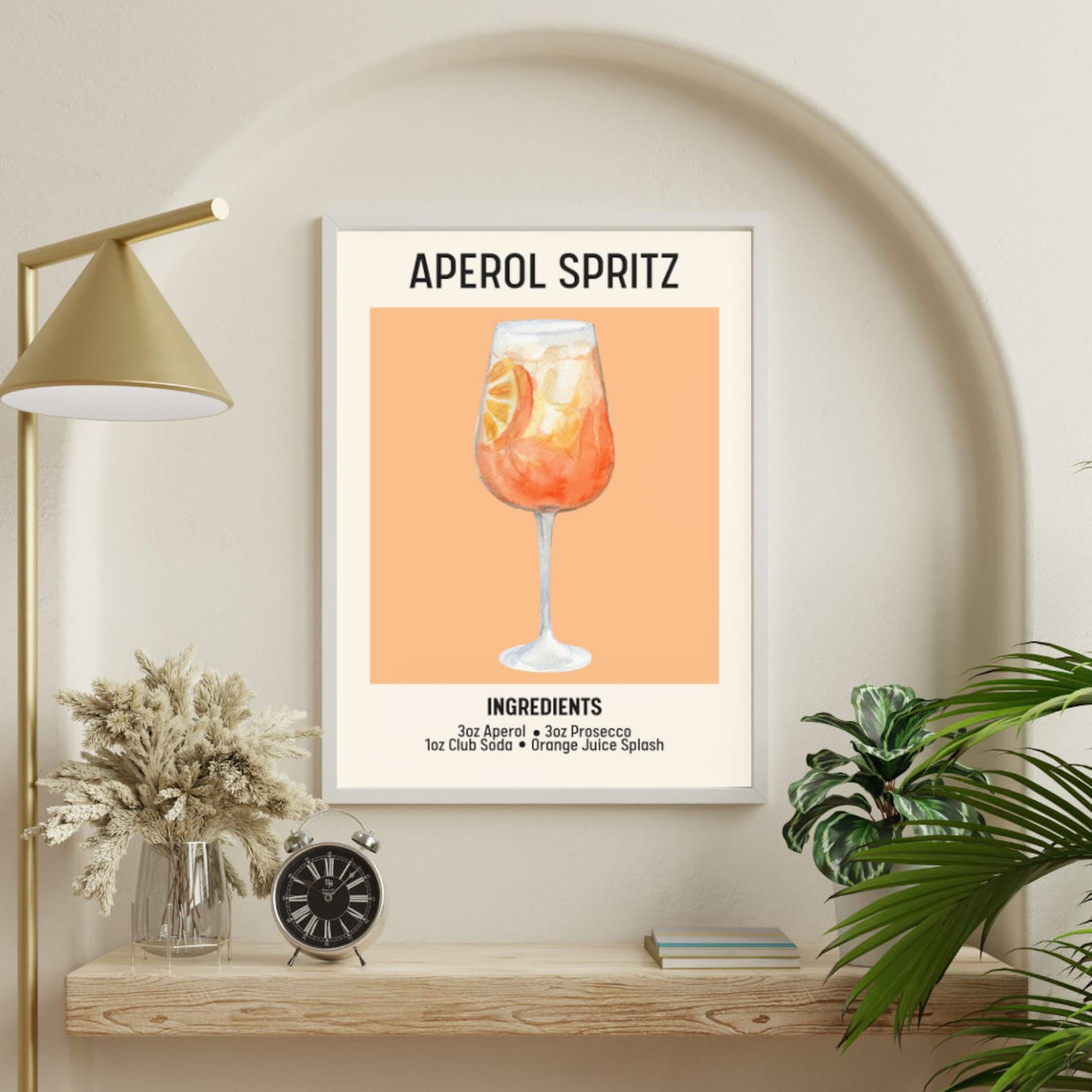 Aperol Spritz Art Print Bar Car Decor Vintage Liquor Poster Wall Art ...