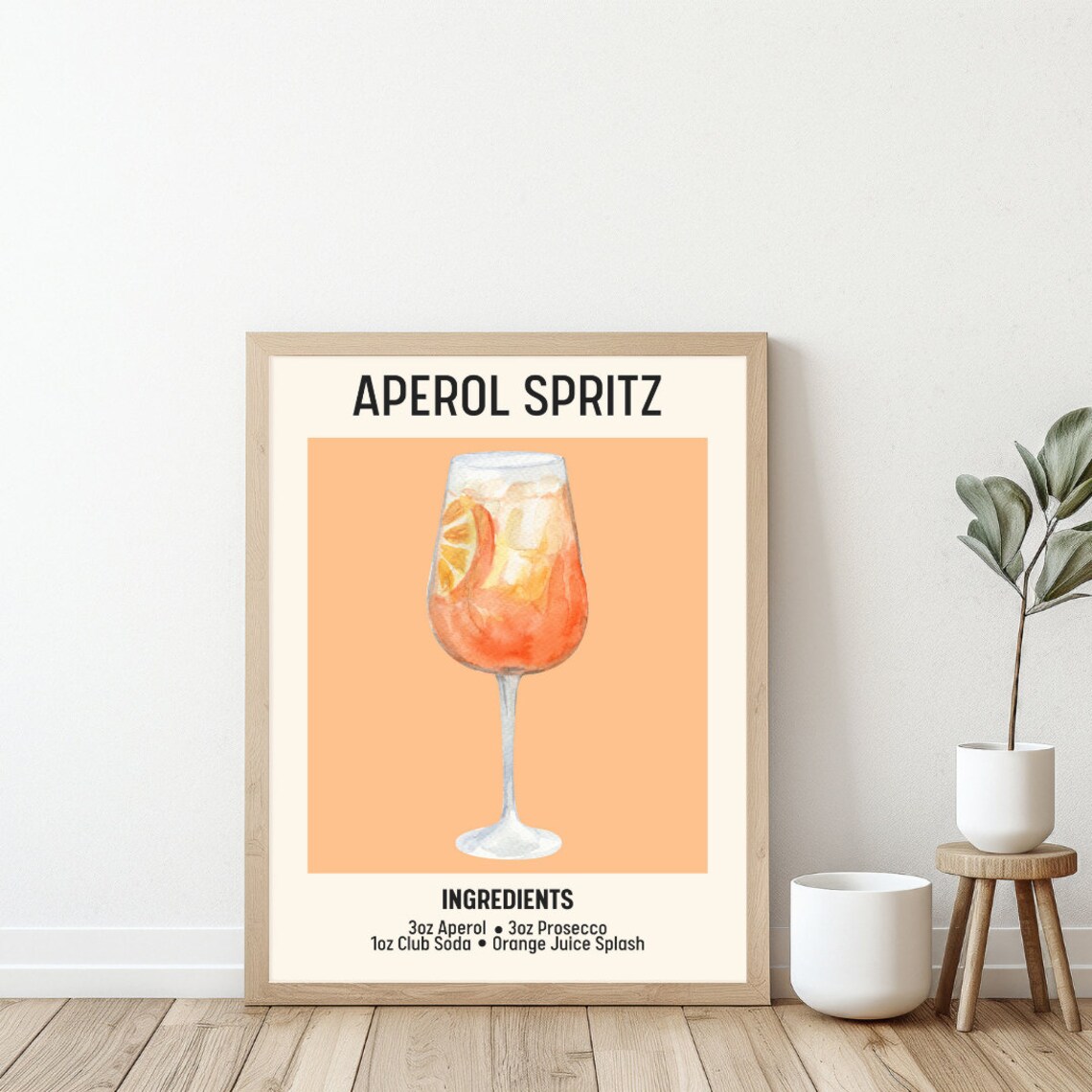 Aperol Spritz Art Print Bar Car Decor Vintage Liquor Poster Wall Art ...