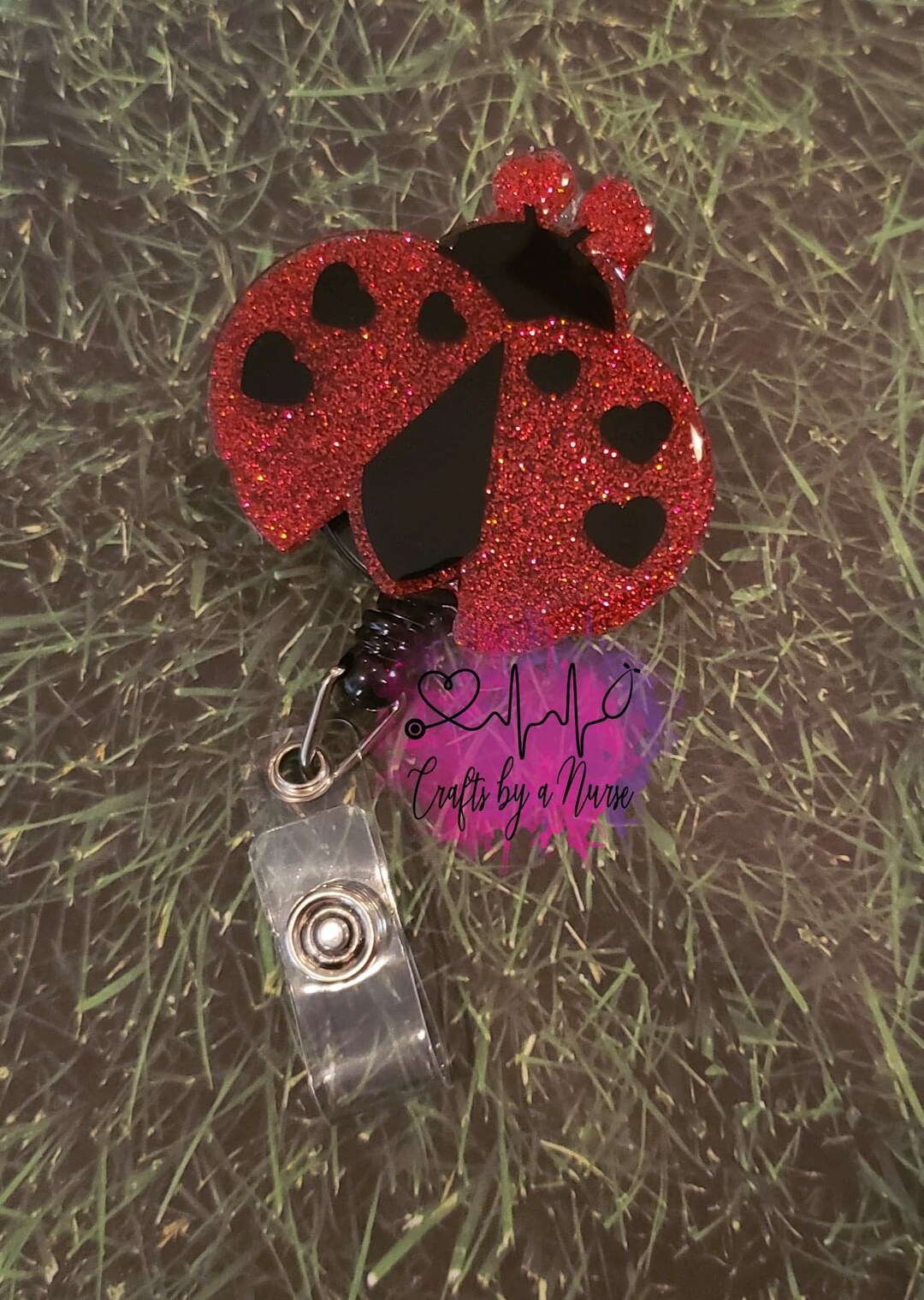 Lady Bug Badge Reel - Etsy