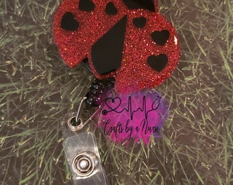 Ladybug Badge Reel Hologram Lady Bug Badge Reel Ladybug - Etsy