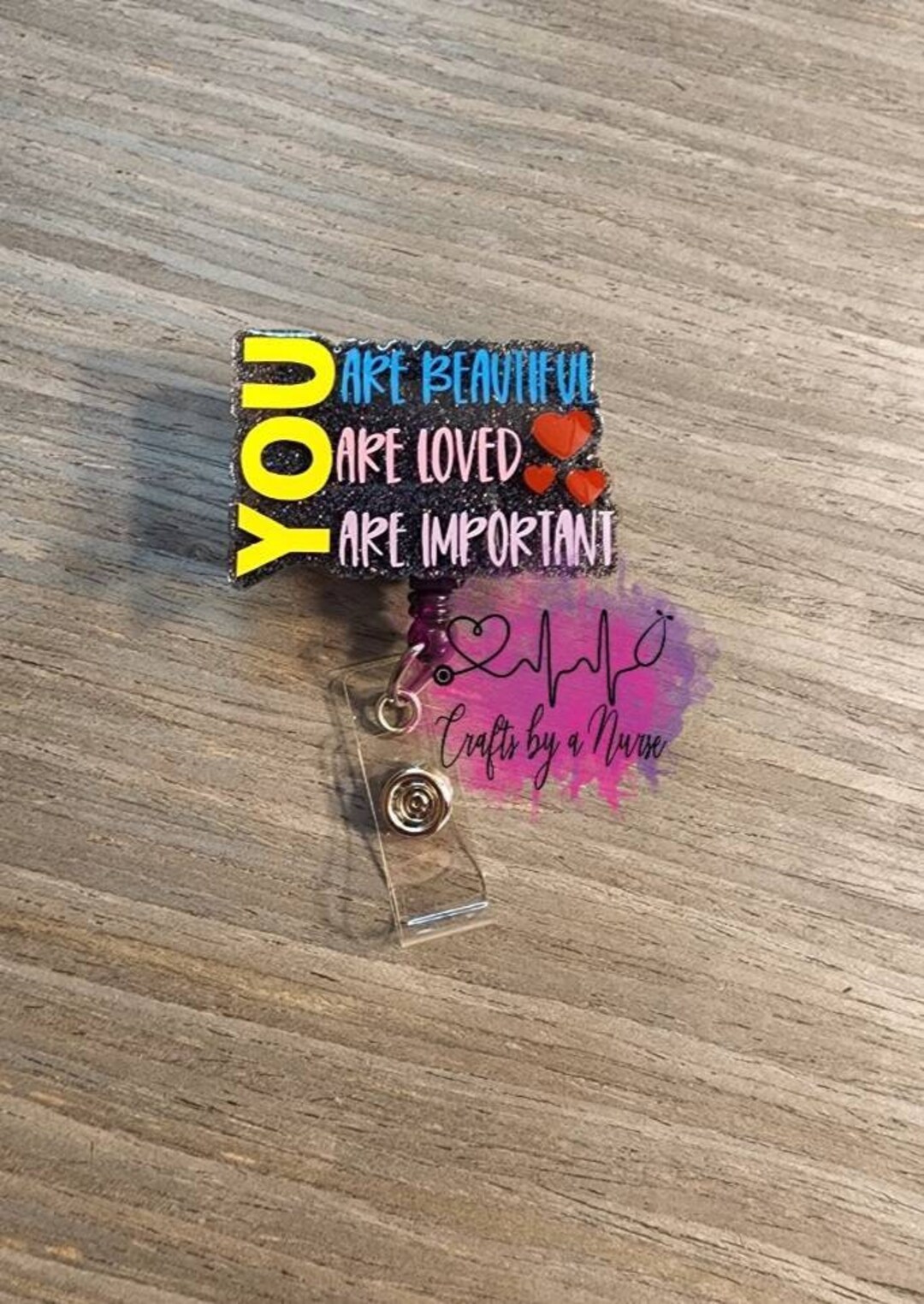 You Are Beautiful Badge Reel - Etsy