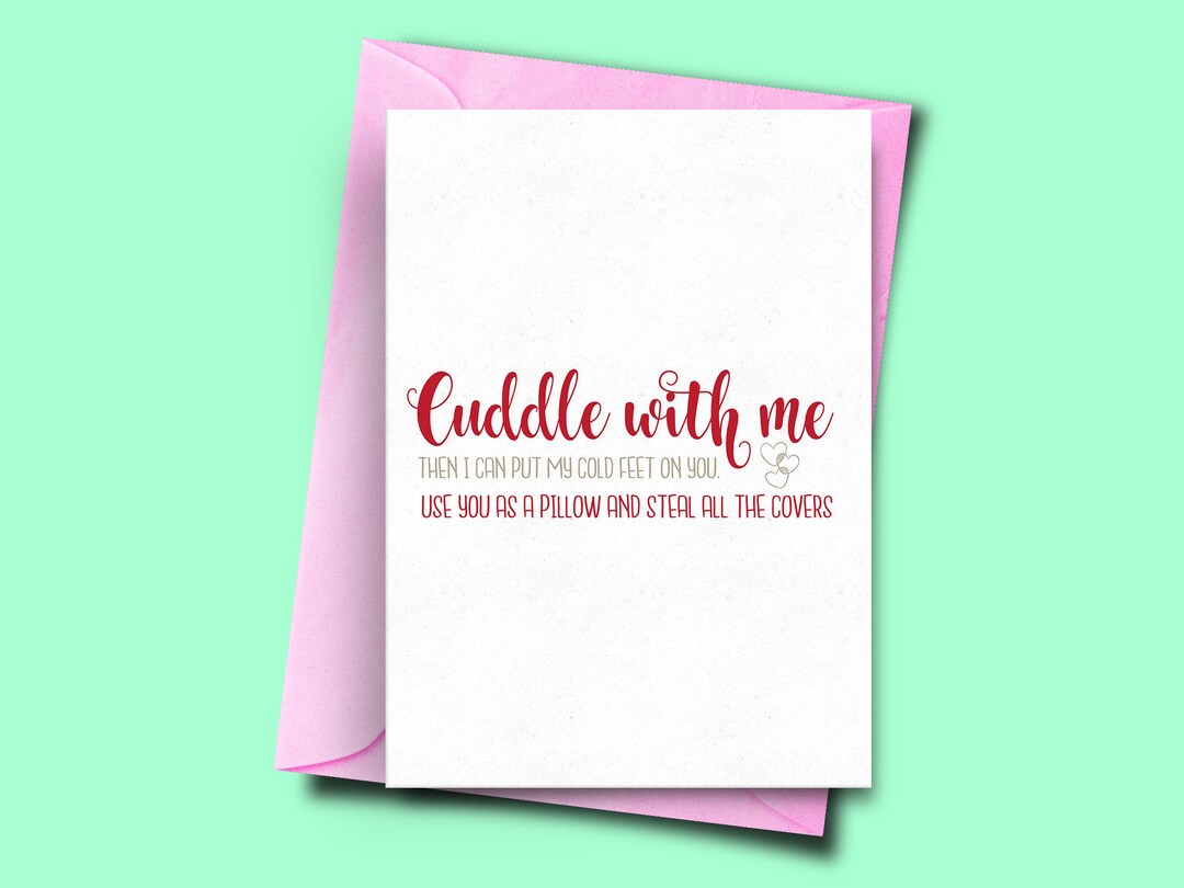 Cute Valentines Day Card Cold Feet, Card for Boyfriend, Valentines Day ...