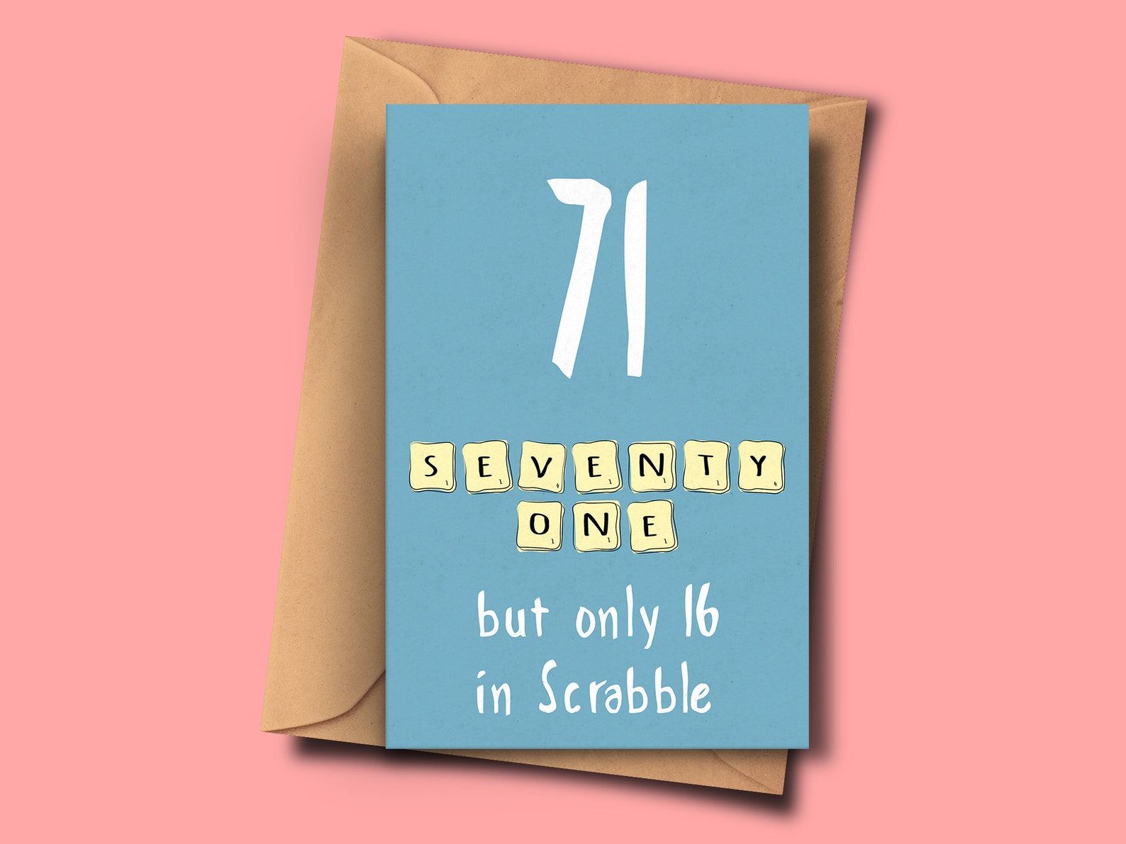Funny Card for 71st Birthday,turning 71,seventy-first Brithday Card ...
