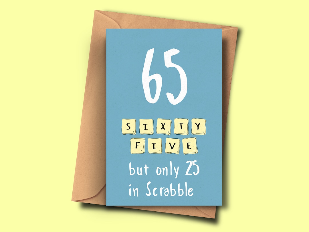 Funny Card for 65th Birthday,turning 65,sixty-fifth Brithday Card, From ...