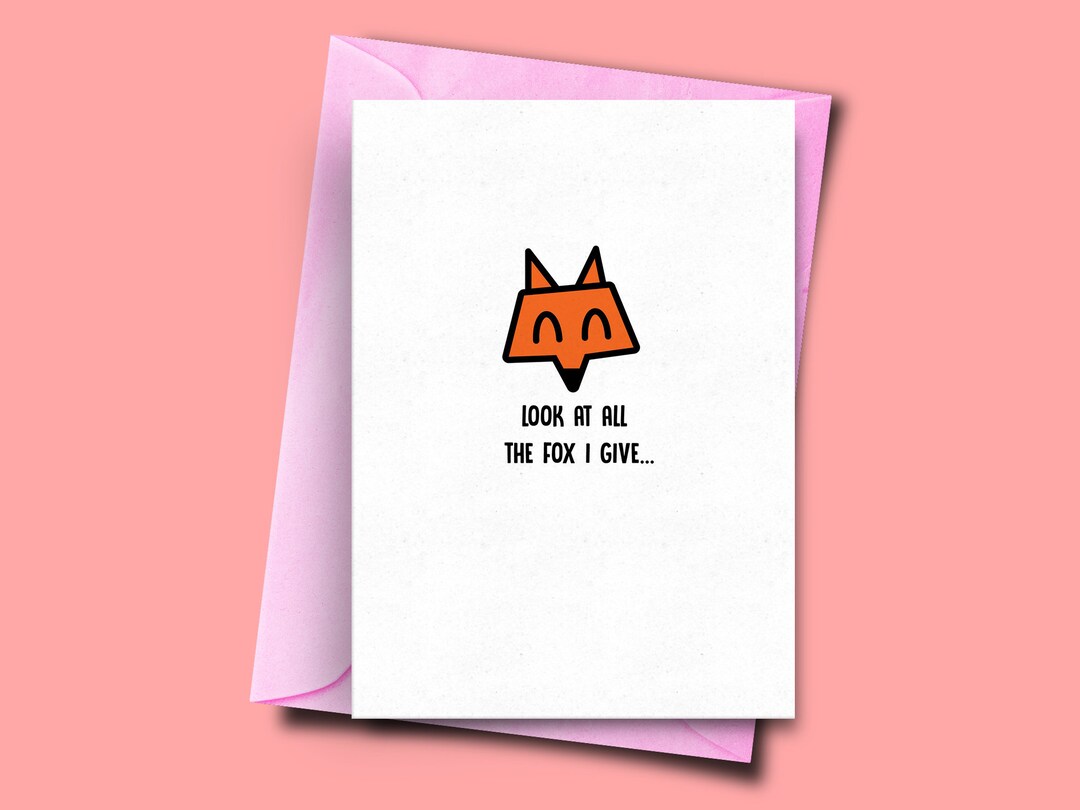 Look at All the Fox I Give, Funny Card From Wife, Card for Girlfriend ...