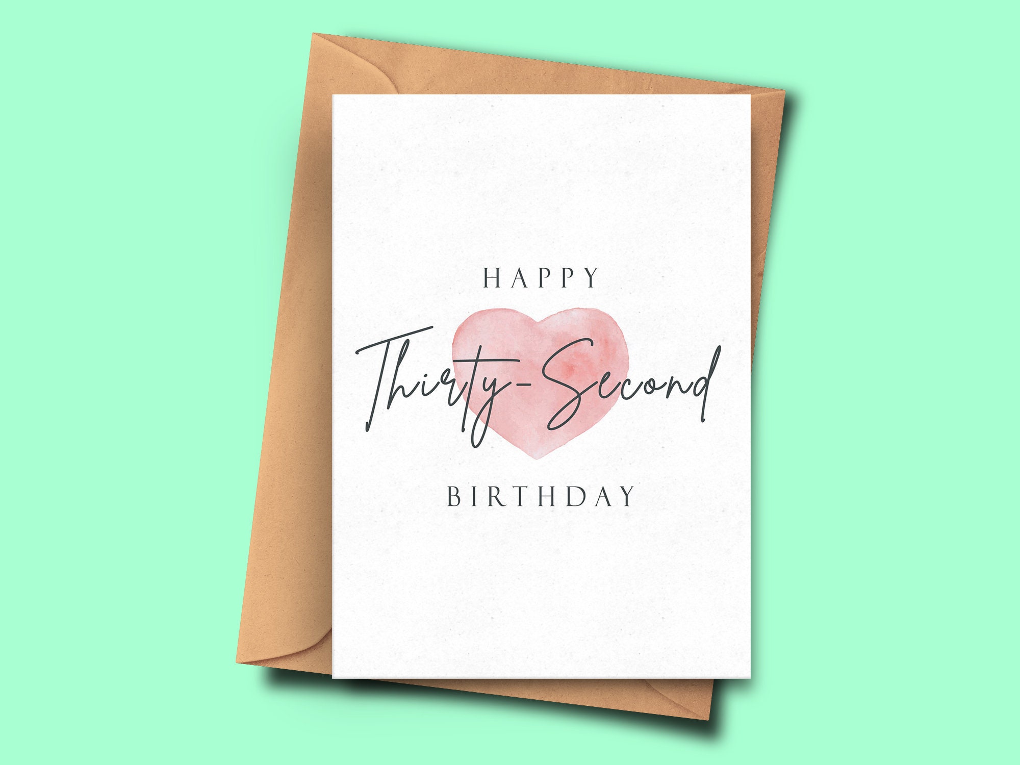 Thirty-second Birthday Card Modern 32nd Birthday Card for - Etsy