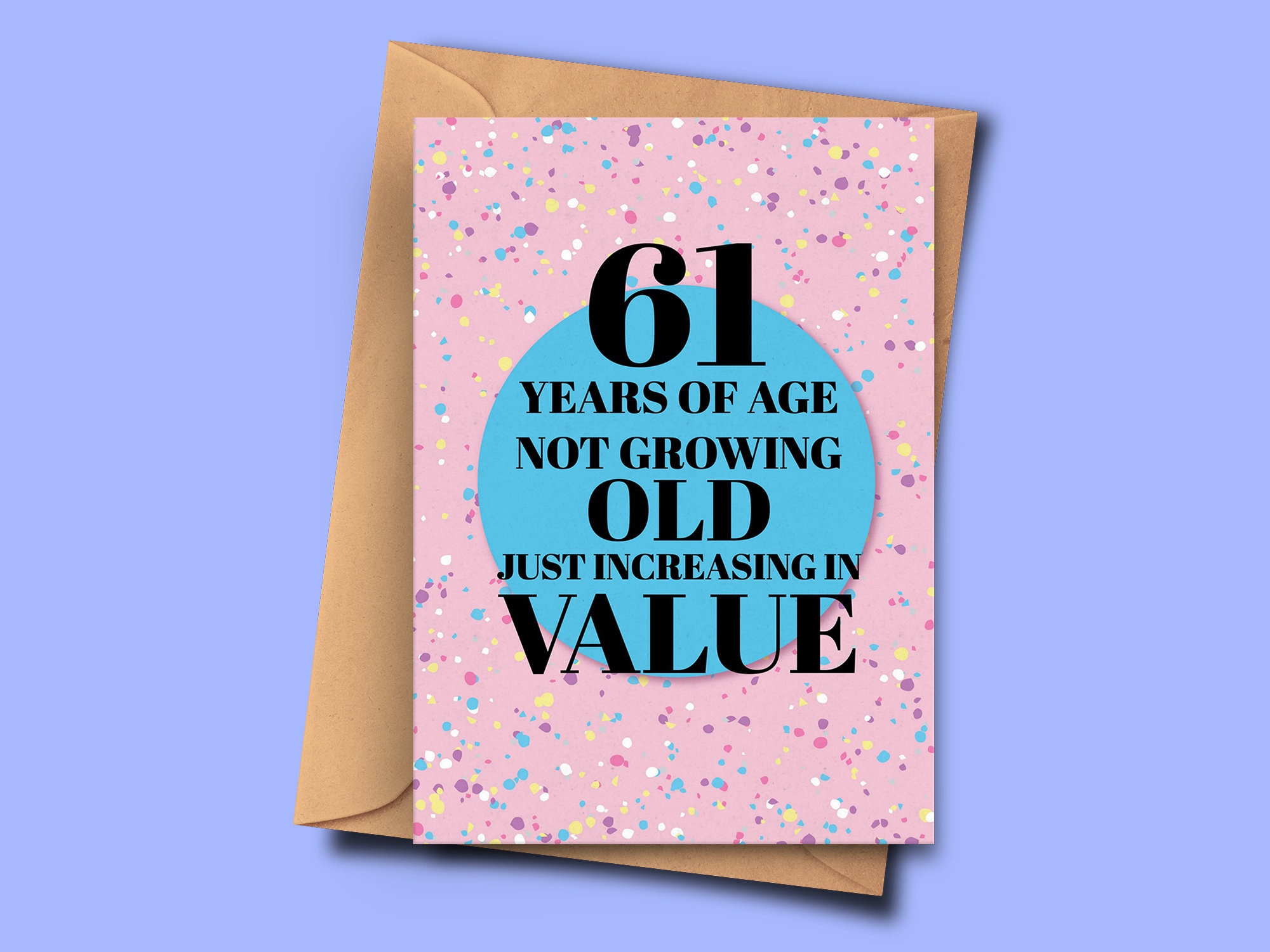 Funny 61st Birthday Card 61 Years of Age Not Growing Old Just - Etsy