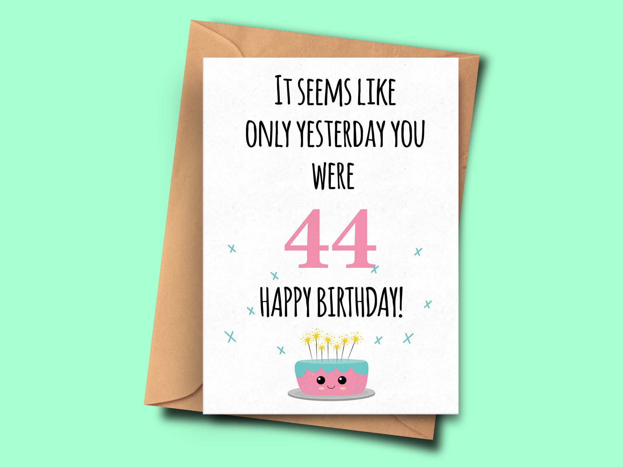 Funny 45th Birthday Card. It Seems Like Only Yesterday You - Etsy