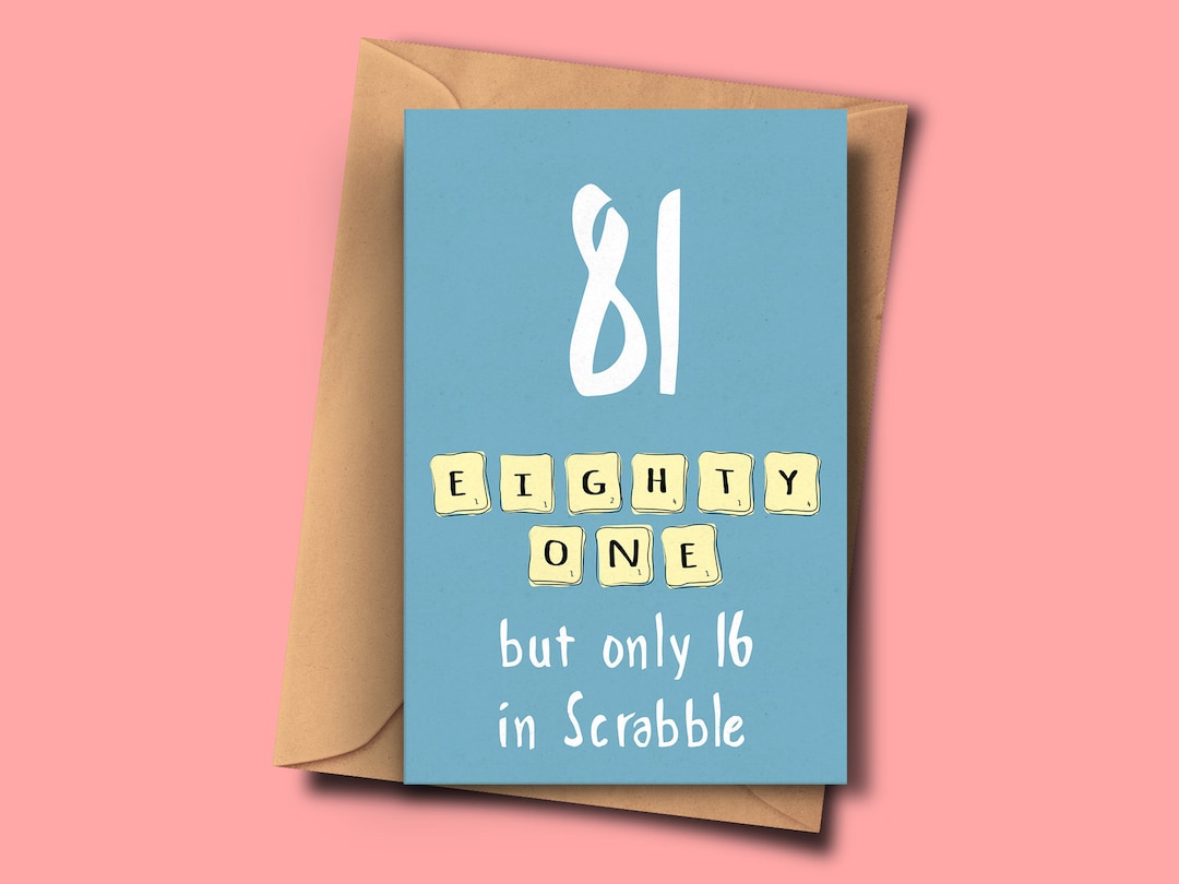 Funny Card for 81st Birthday,turning 81,eighty-first Brithday Card, for ...