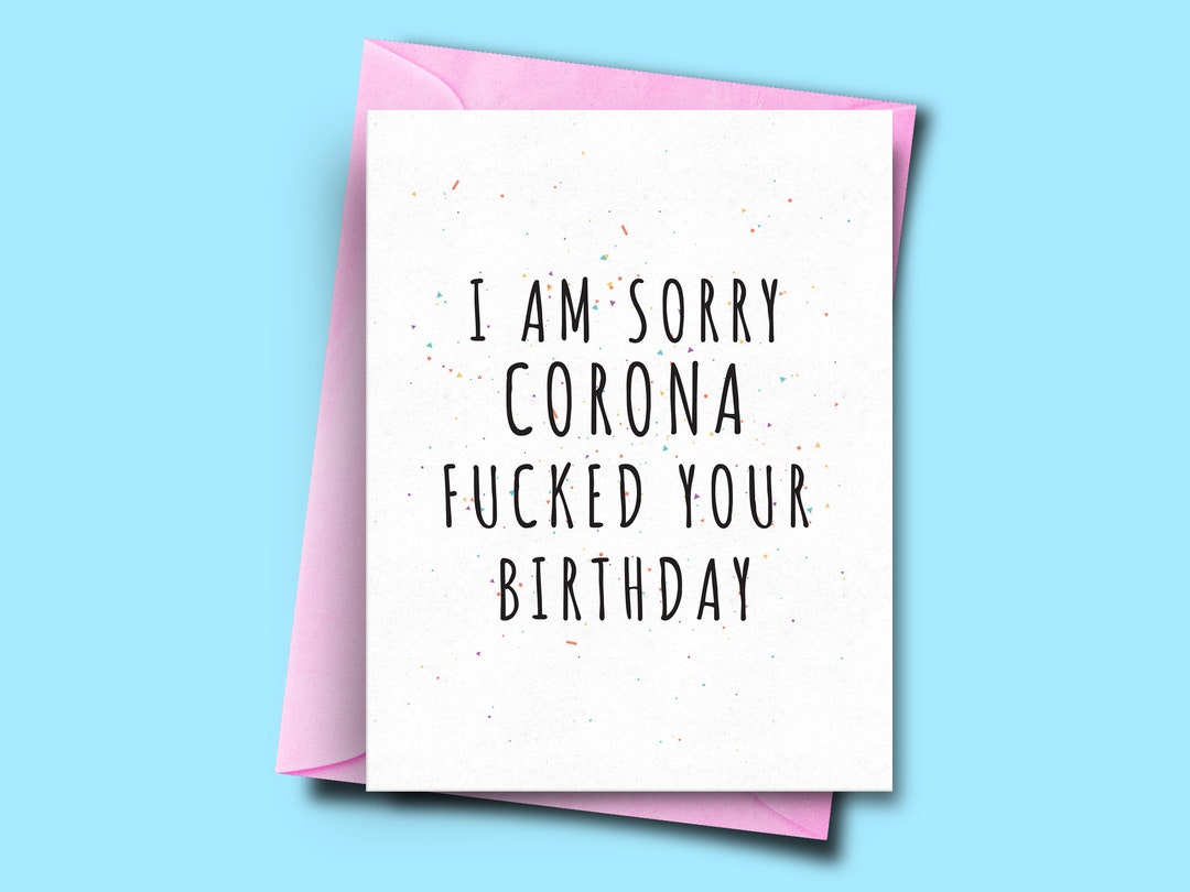 Lockdown Birthday Card, Party Cancelled Card, Funny Pandemic Birthday ...