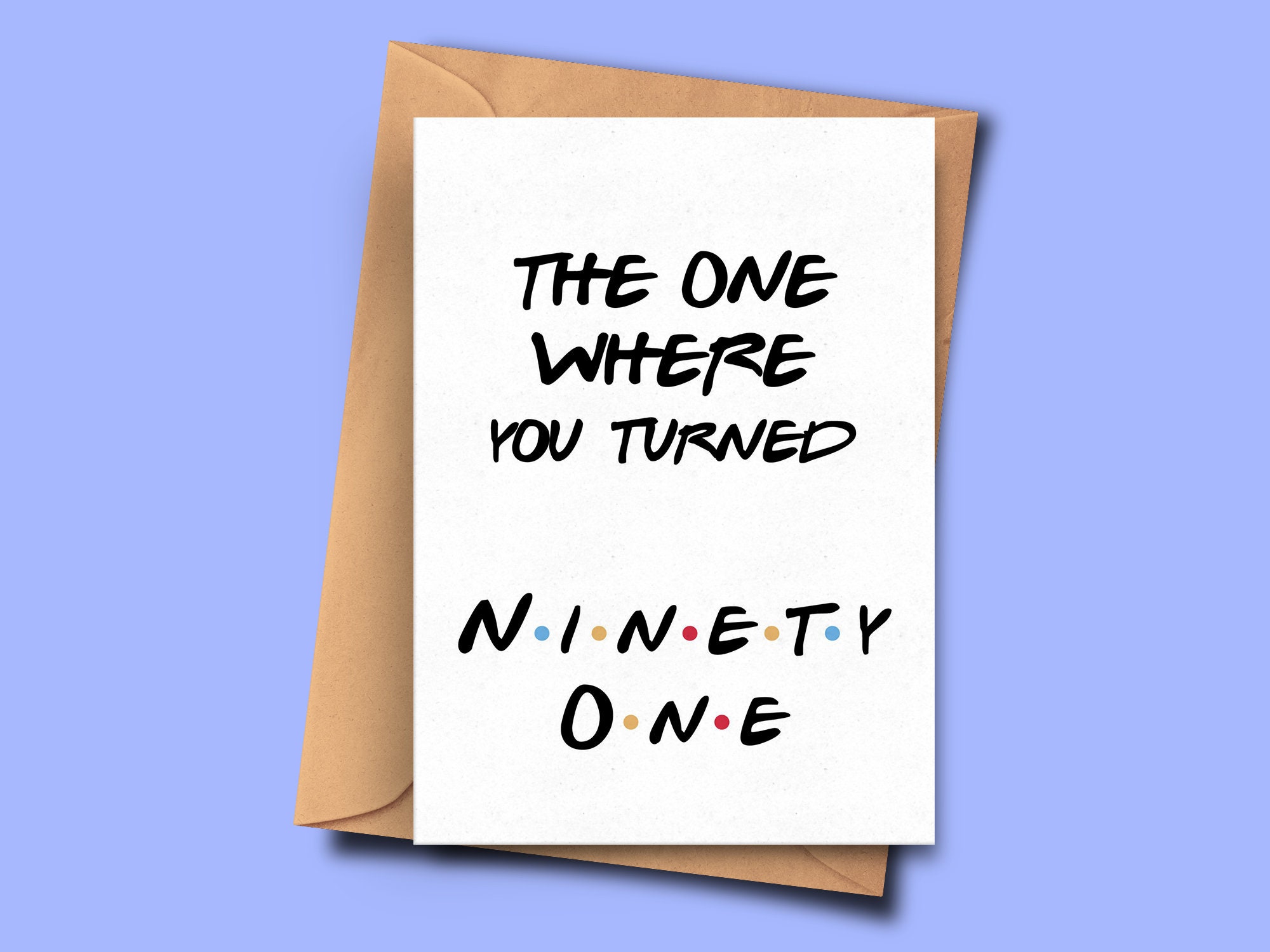 Card for Ninety-first Birthday Funny Birthday Card for 91 - Etsy UK