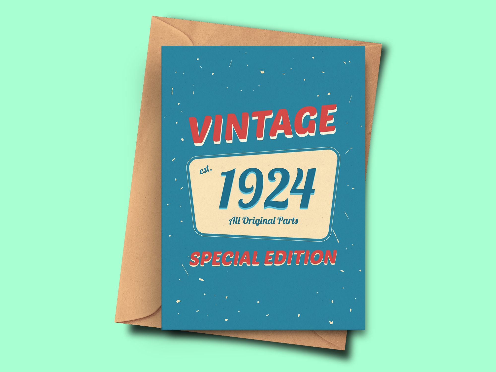 Funny 98 Year Old Birthday Card for People Born in 1924, Grandchild ...