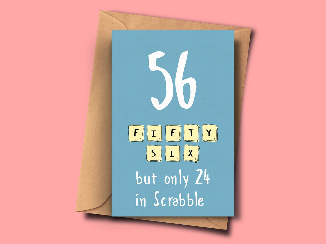Funny 56th Birthday Cardturning 56fifty-sixth Brithday From - Etsy