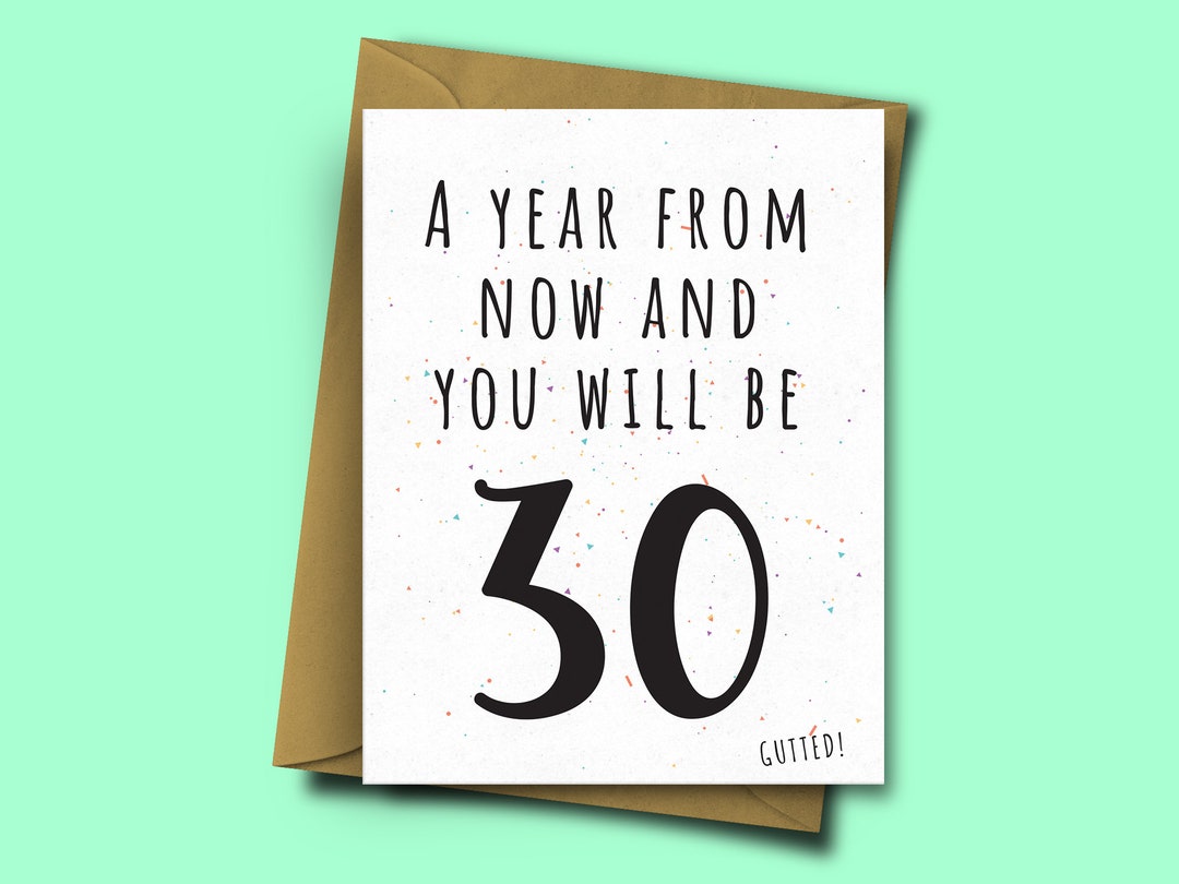 Funny 29th Birthday Card, Birthday Card for 29 Year Old Friend, Funny ...