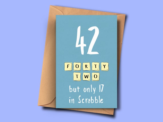 Funny 42nd Birthday Cardturning 42forty-second Brithday | Etsy