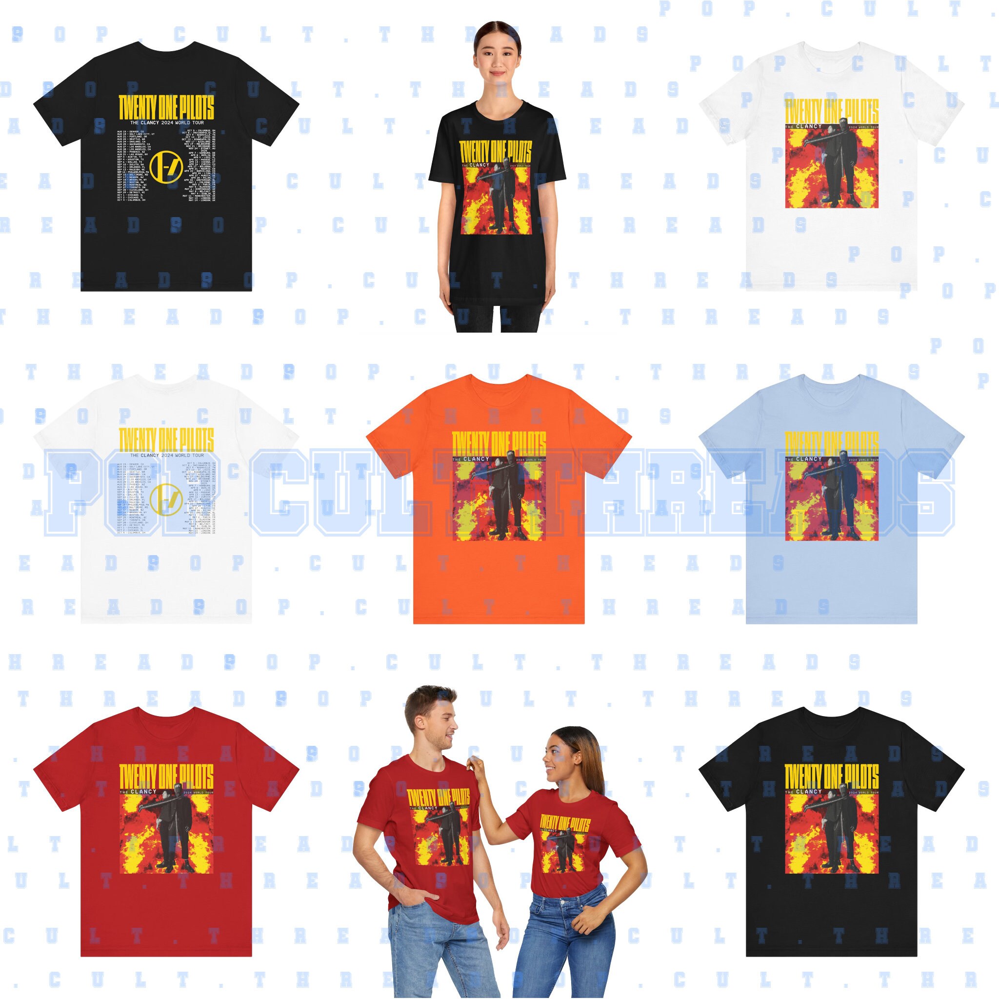 Camiseta Pilotss band 2024-2025 The Clancy Gira Mundial, Merch Doble ...