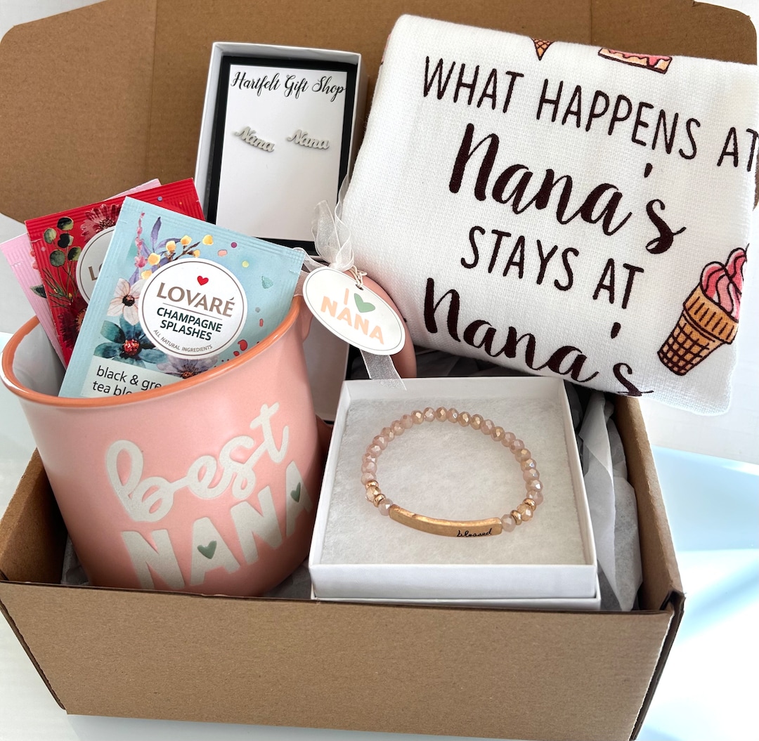 Nana Gift Box Nana Earrings Personalized Nana Gift Mothers Day Gift for ...