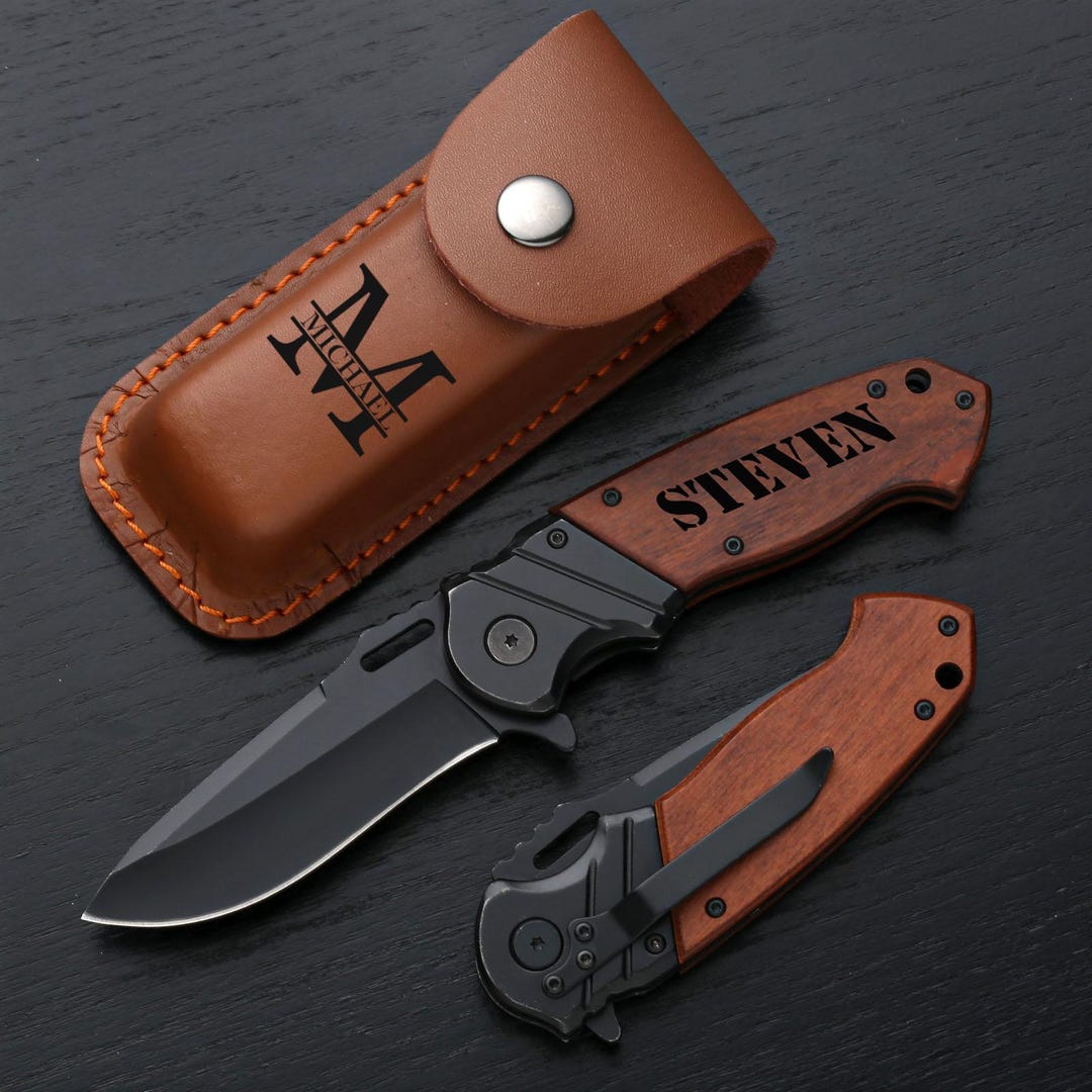 Personalized Pocket Knife for Men - Utility & Hunting Knife, Perfect ...