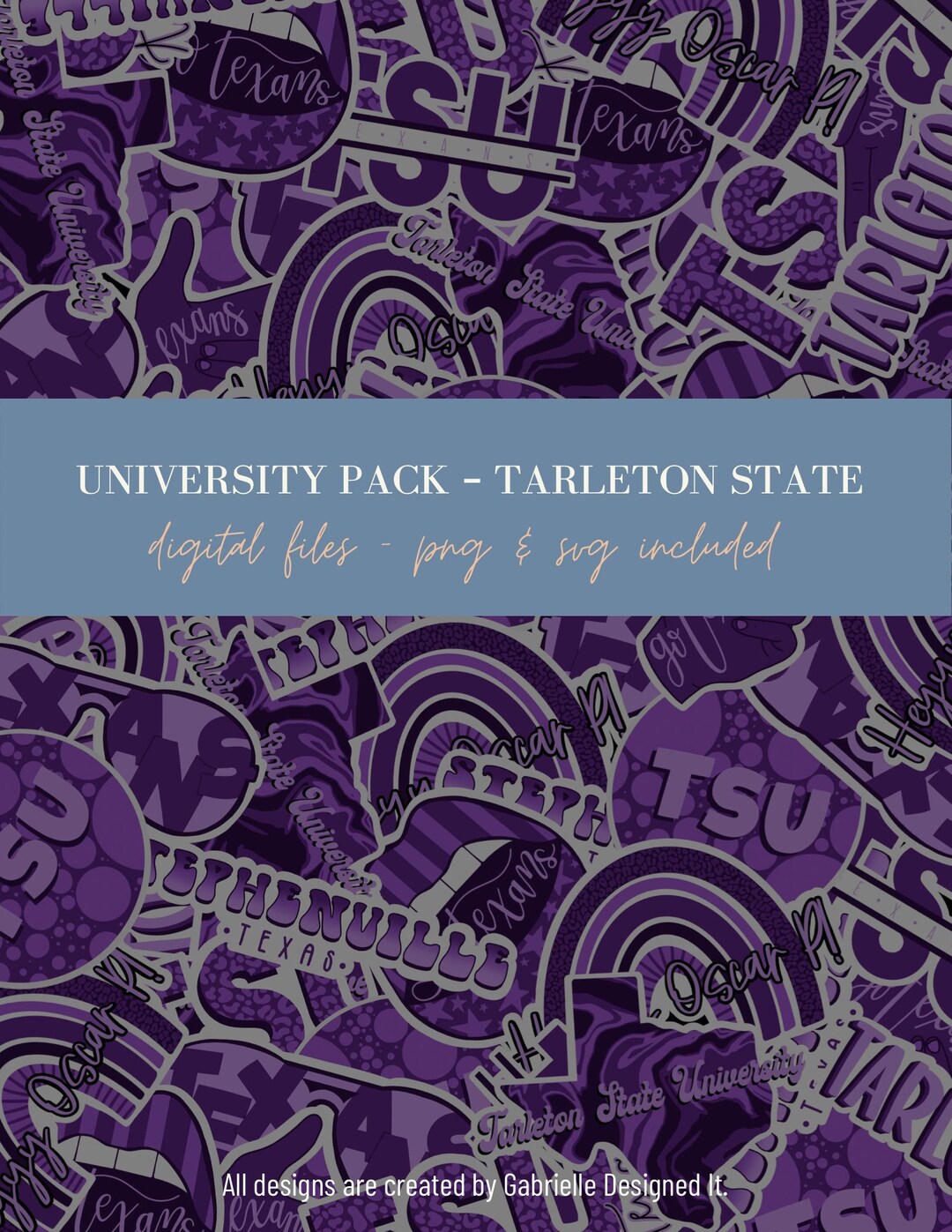 University Pack Tarleton State Bundle PNG & SVG Files - Etsy