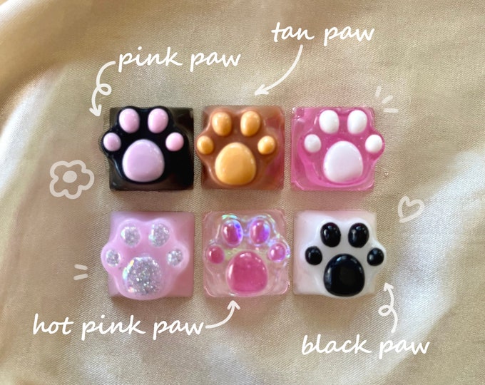 Artisan Resin Kawaii Strawberry Bunny Keycap, Cute ESC Key for ...