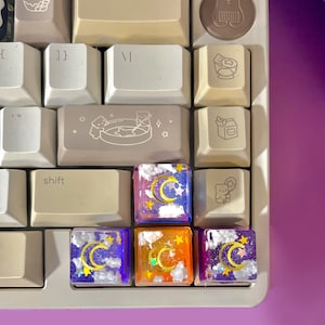 Customize Cloud Moon Sky Keycap Ombre Sunset Dawn - Etsy