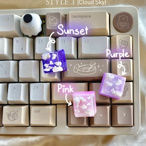 Customize Cloud Moon Sky Keycap Ombre Sunset Dawn - Etsy