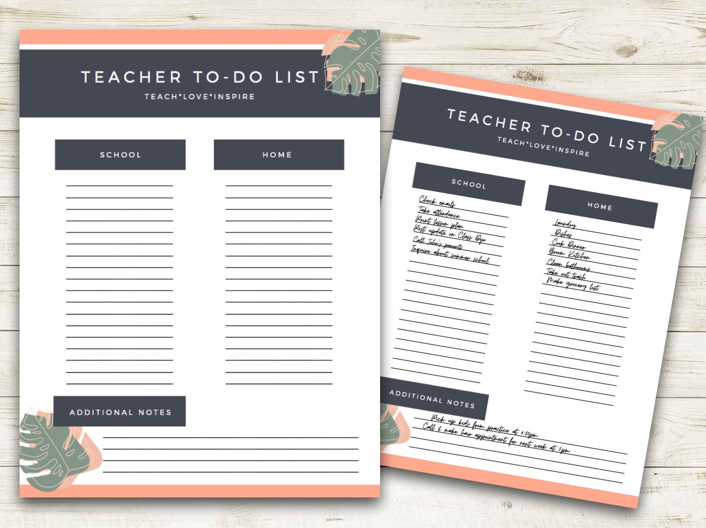 Printable Teacher to Do List, Planner, Student, Checklist - Etsy