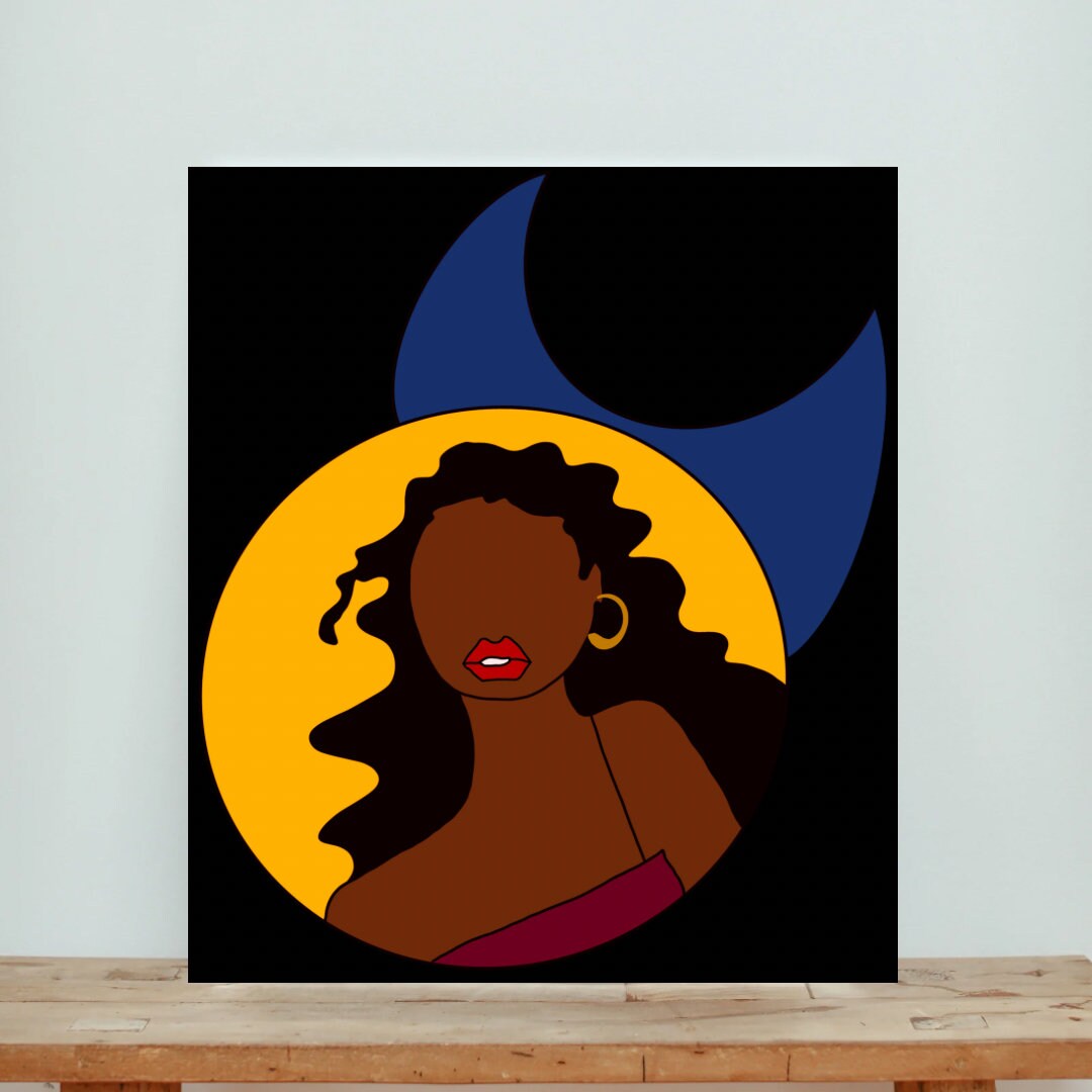 Sun & Moon Woman (PRINT) - Etsy