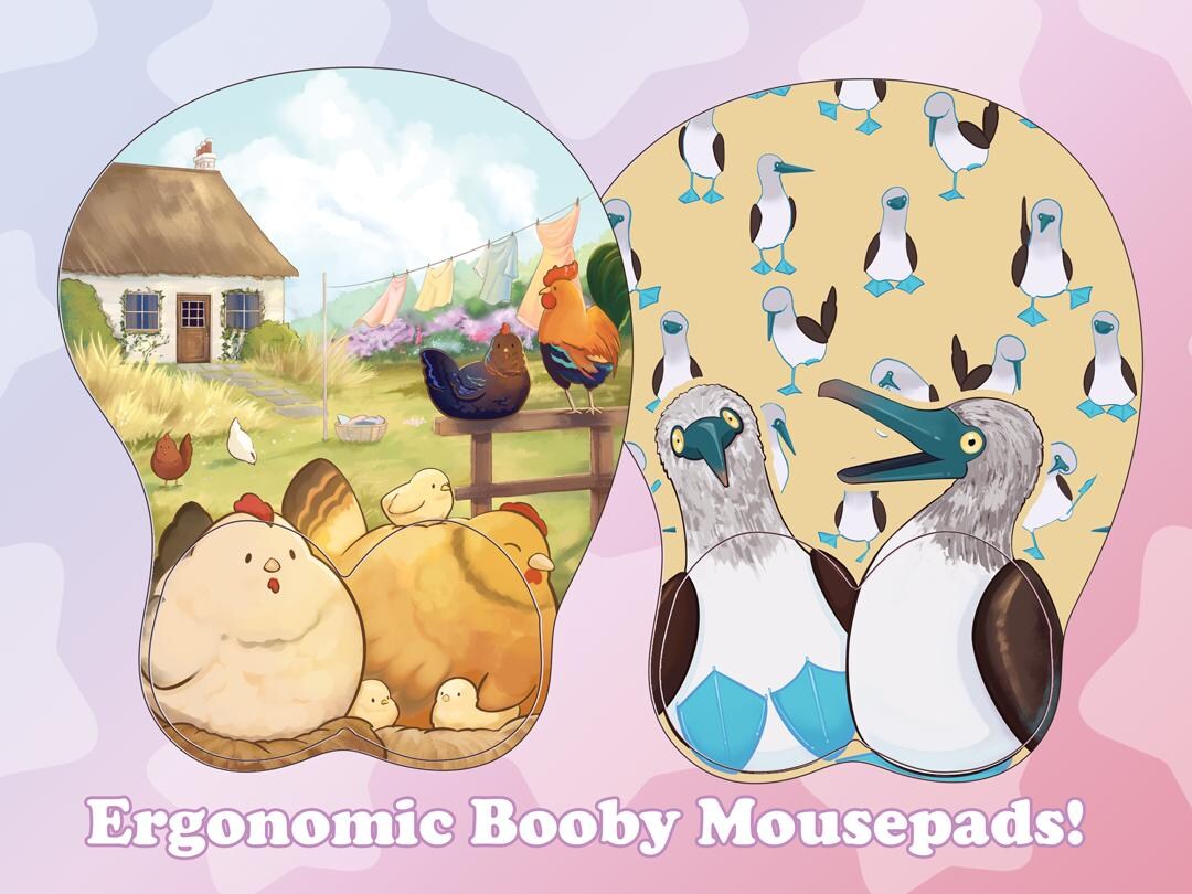 Cute “booby” Mousepads | Ergonomic, Padded, Booby Mousepad - Etsy