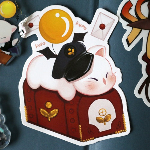 Moogle Mailbox FFXIV Moogle Sticker 4 Vinyl Sticker - Etsy