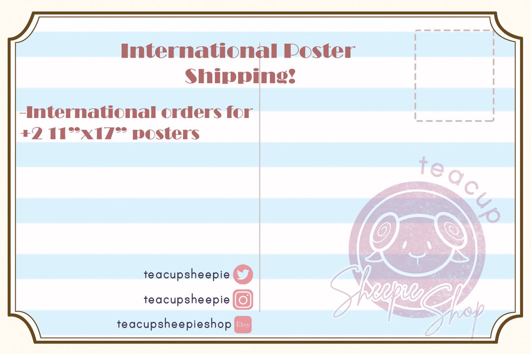 International Shipping Posters! - Etsy
