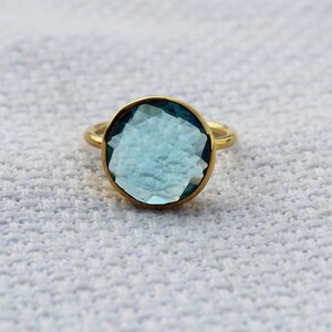 Aqua Marine Quartz Ring - Sterling Silver Ring - Handmade Ring - Ring ...