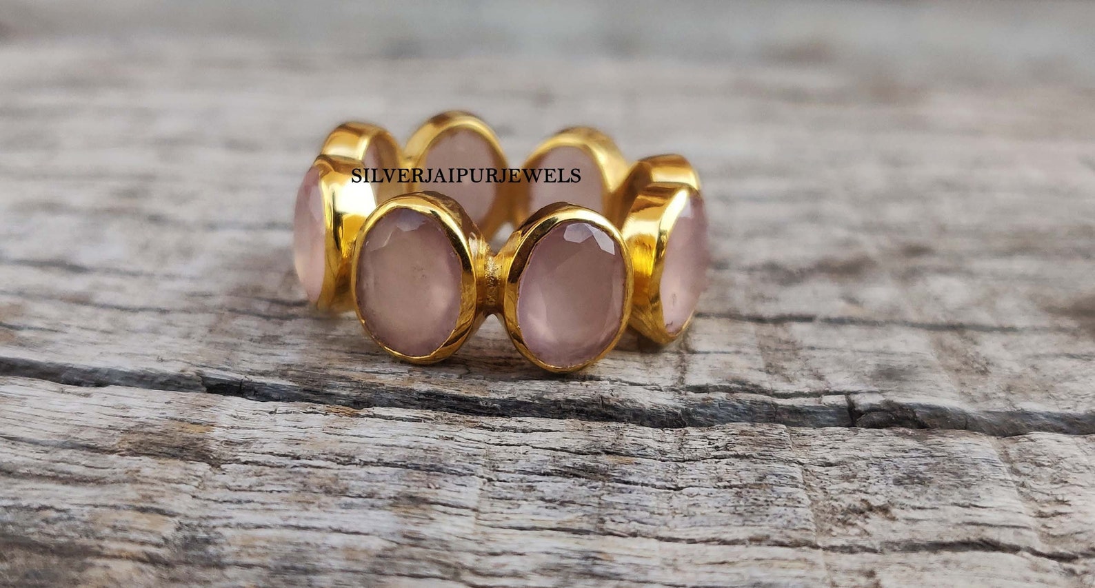 Pink Chalcedony Ring, Sterling Silver Ring, Wedding Ring, Gold Filled ...