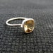 Citrine Ring / Sterling Silver Ring / 7 Mm Cushion Ring / Gemstone Ring ...