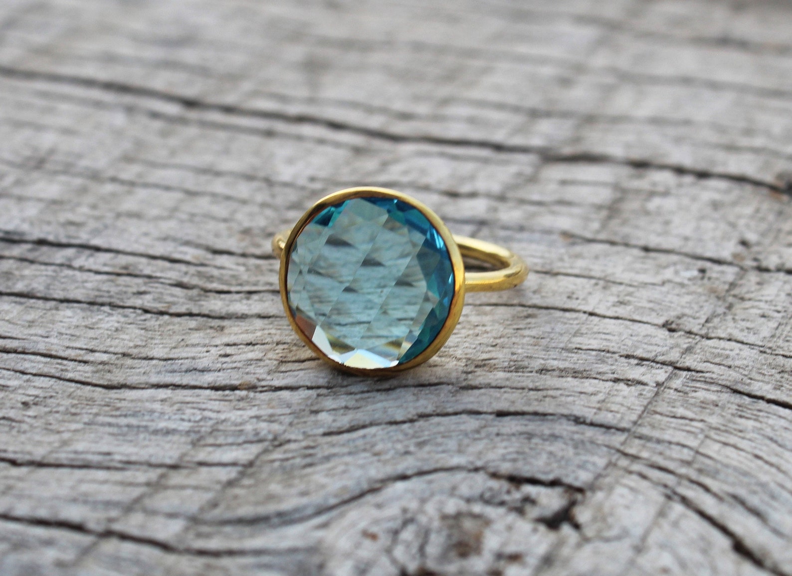 Aqua Marine Quartz Ring - Sterling Silver Ring - Handmade Ring - Ring ...