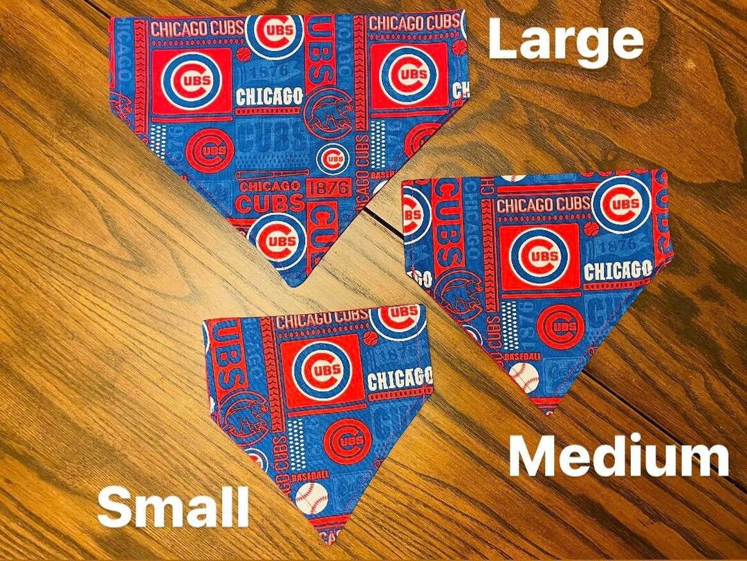 Slip Over Dog Collar Dog Bandana, No-tie; Chicago Cubs Wrigley - Etsy