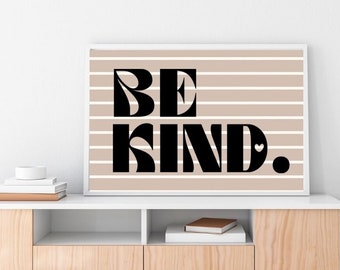 Work Hard & Be Kind to Each Other Poster Be Kind Poster Wall | Etsy