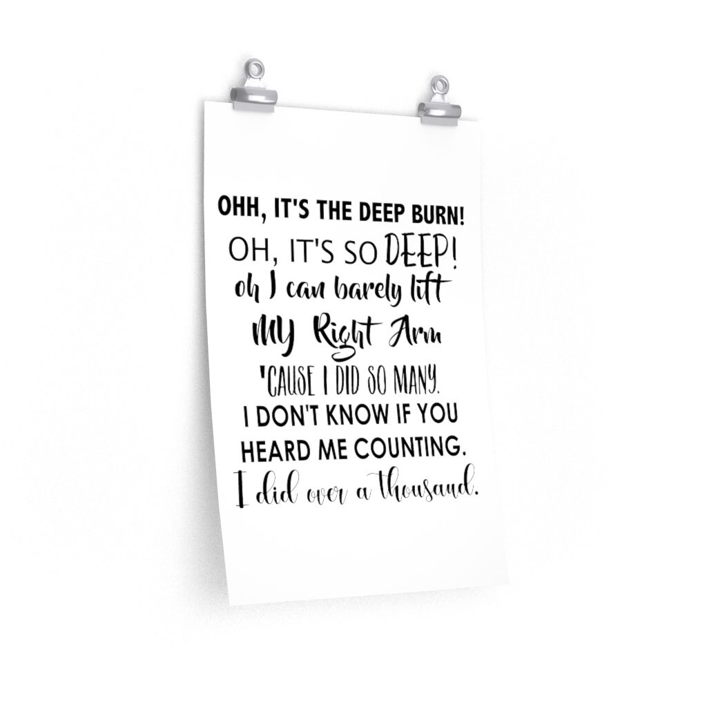 Anchorman Quote Oh It's the Deep Burn Print Exercise - Etsy
